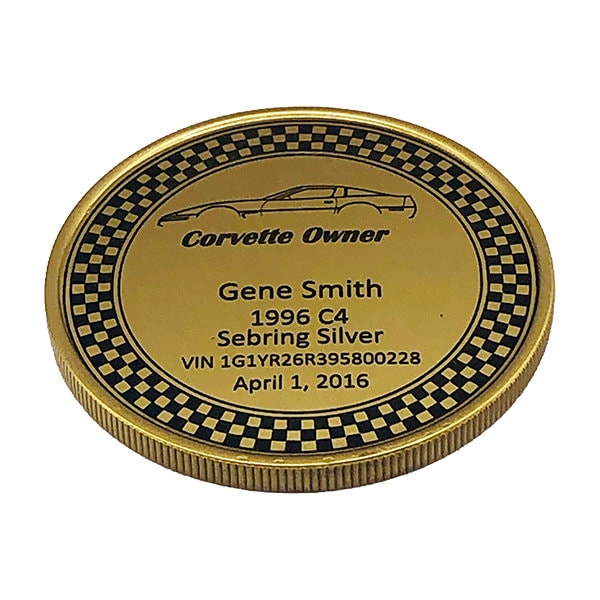 C4 Corvette Owners Coin | Corvette Coin |corvette C4 Gift | Corvette ...