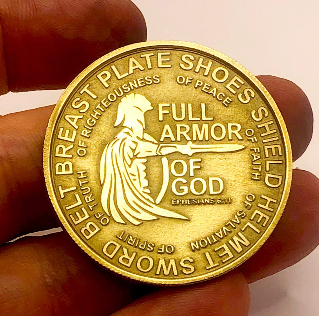 Armor of God Coin Prayer Coin Challenge Coin Armor of God Challenge ...