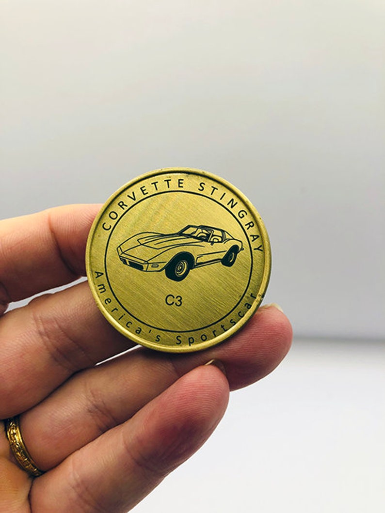 C3 Corvette Owner Brass Coin corvette C3 Gift Collectible Brass Coin ...