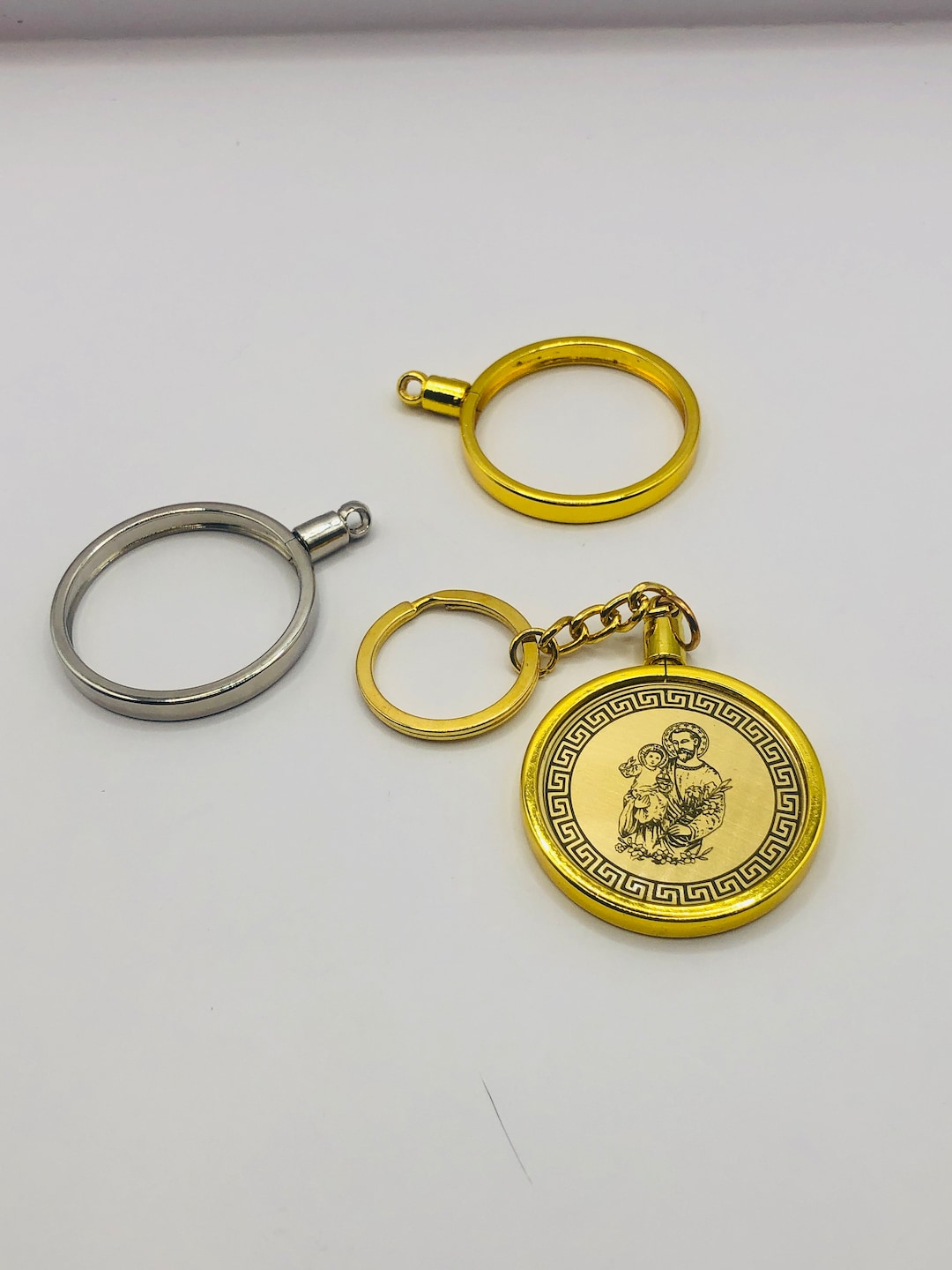 40mm Coin Bezel Keychain | Coin Bezels | Coin Keyring | Coin Necklace ...