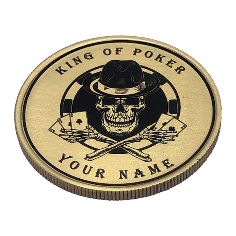 Poker Card Protector Optical Illusion Coin Custom Engraved - Etsy