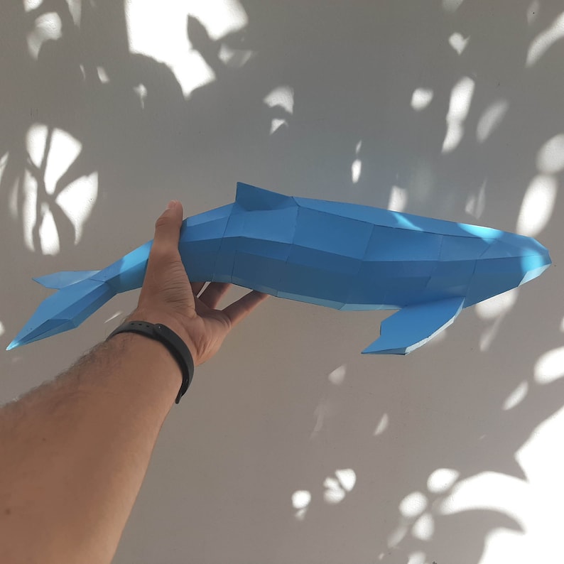 Ballena jorobada Papercraft Escultura de papel de ballena - Etsy España