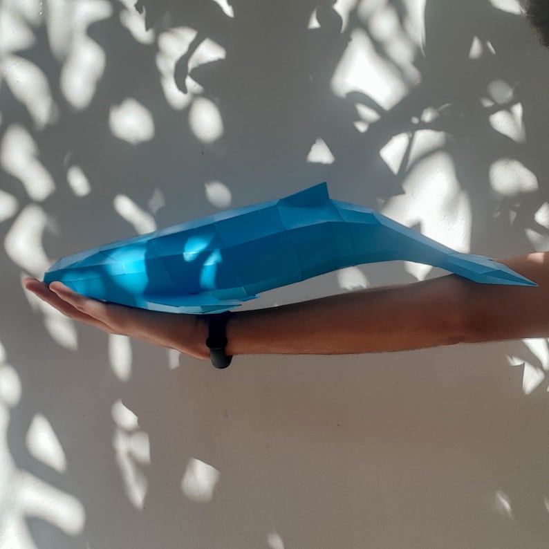 Ballena jorobada Papercraft Escultura de papel de ballena - Etsy España