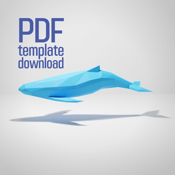 Ballena jorobada Papercraft Escultura de papel de ballena - Etsy España