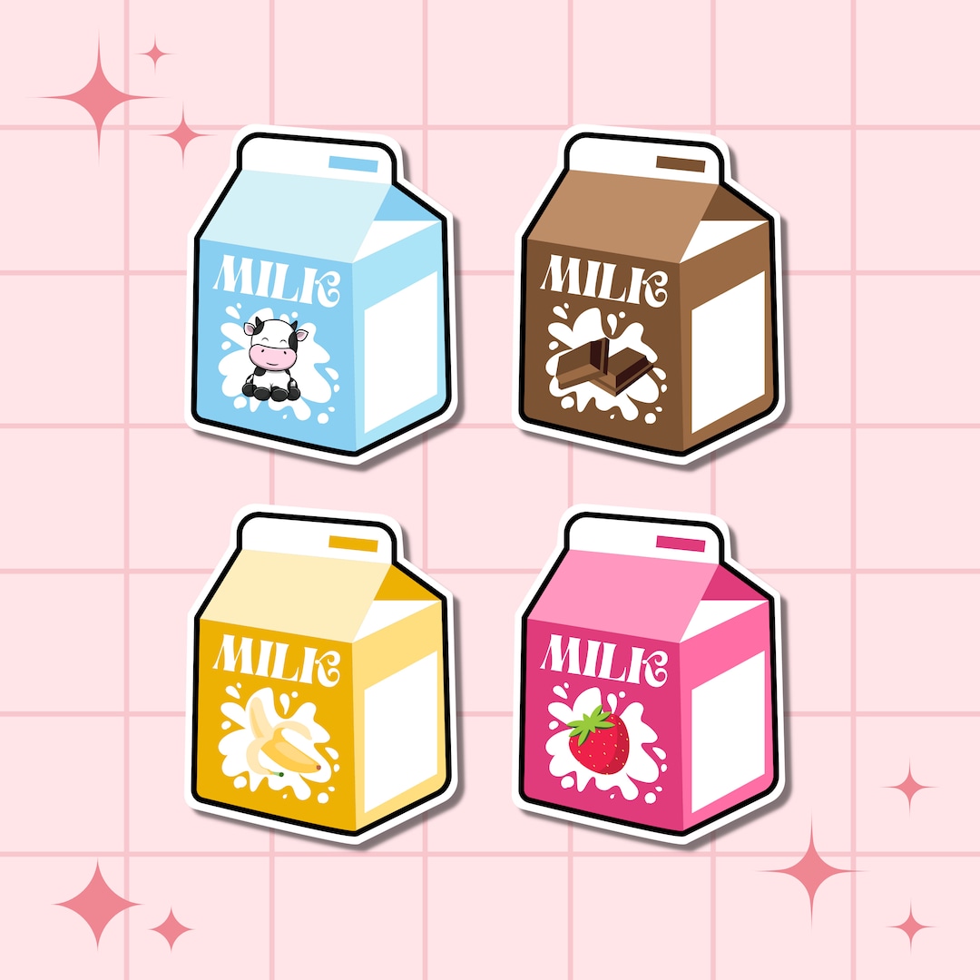 Milk Carton Stickers - Etsy