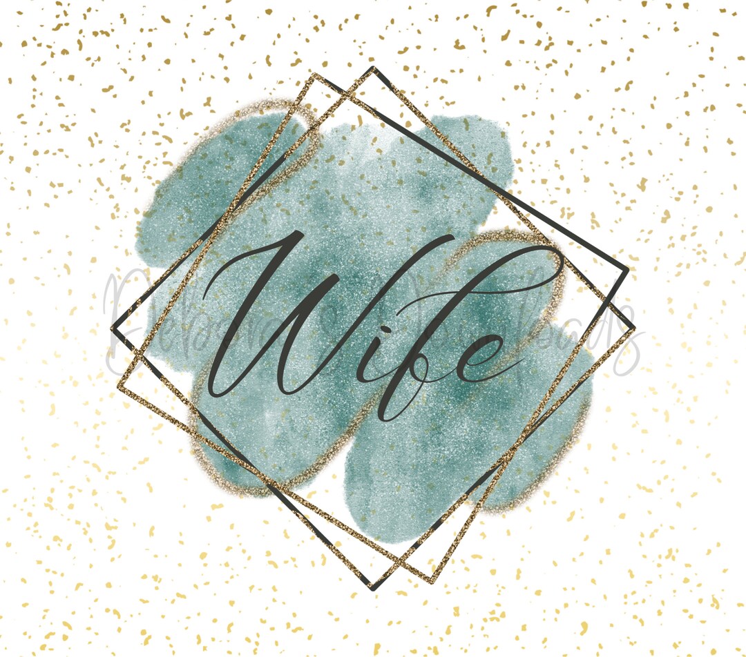 Wife, Wedding Design, Marriage Decal, 20oz Skinny Tumbler Wrap, Digital ...