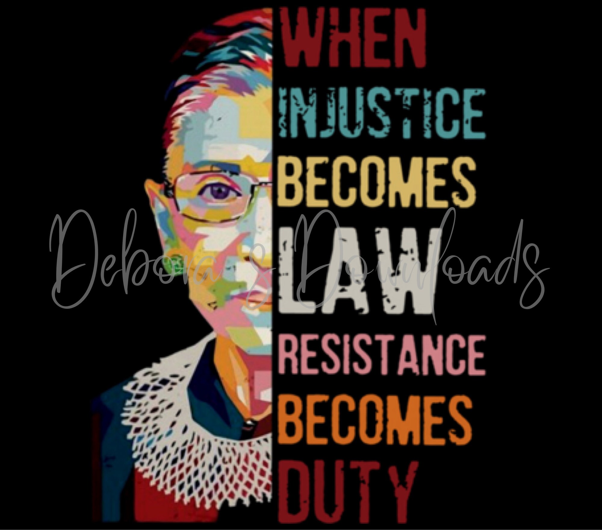 Ruth Bader Ginsburg, RBG, When Injustice Becomes Law, 20oz Skinny Wrap ...