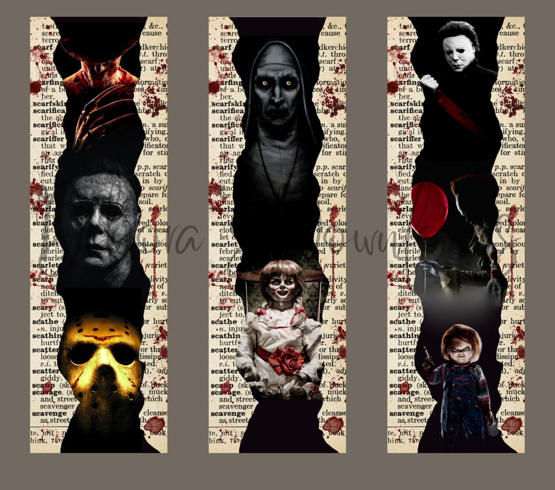 Horror Bookpage Pen Wraps, 3 Pack Epoxy Pen Decals, Digital PNG File ...