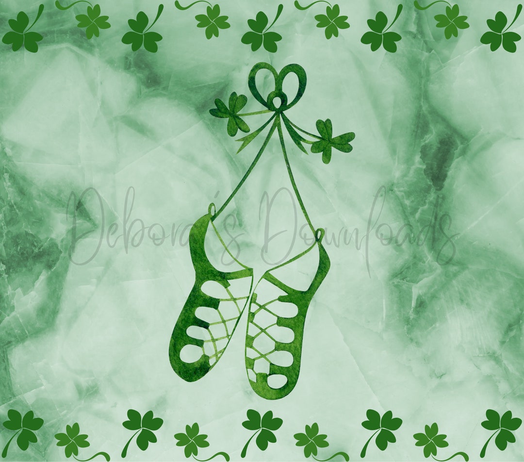Irish Ballet Slippers, Clover Girl, Dancer, 20oz Skinny Tumbler Wrap ...