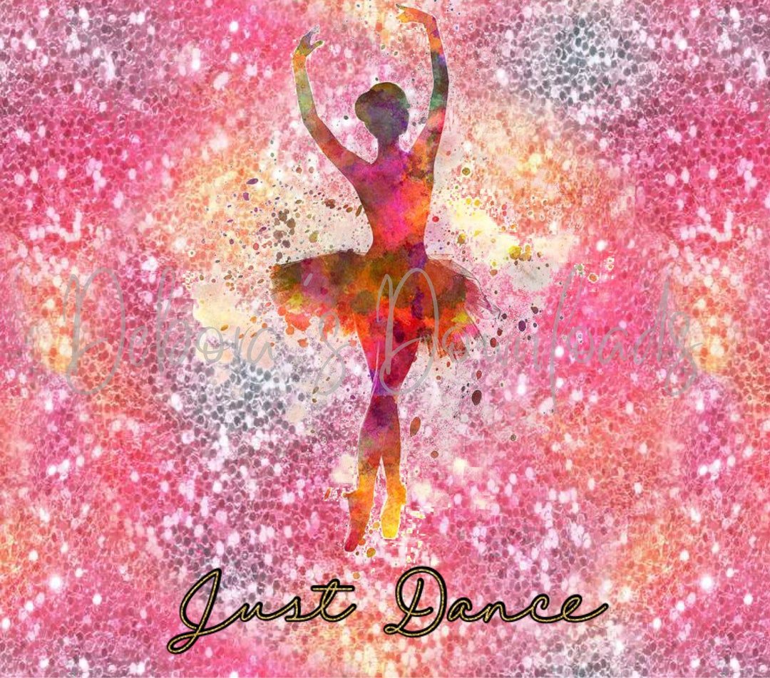 Just Dance, Girl Woman, Ballet, Dancer Decal, Glitter, 20oz Skinny ...