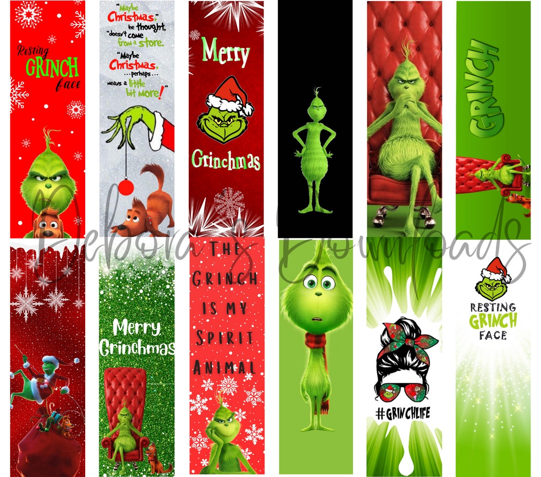 Grinch, Christmas Movie BUNDLE Set, 12 Pack Epoxy Pen Wraps, Zip File ...
