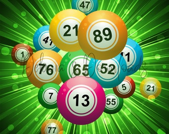 Green Bingo Balls, BINGO Tumbler Wrap, Digital PNG File, Instant ...