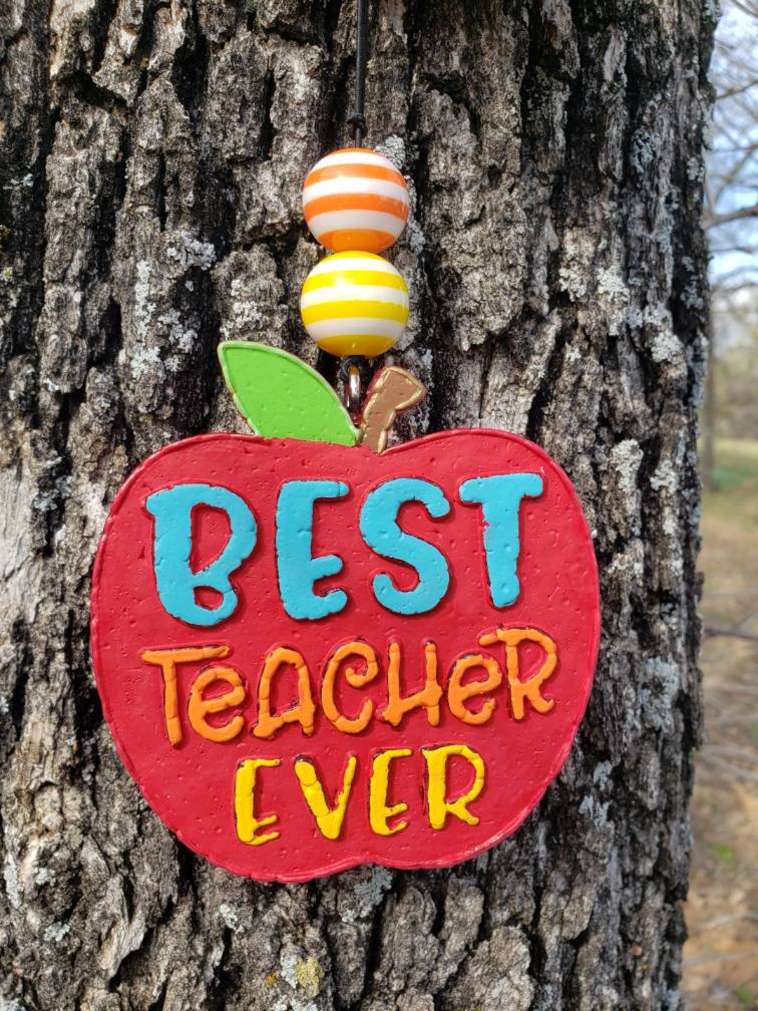 Best Teacher Ever Apple - Etsy