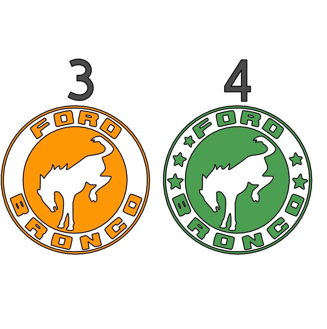 Ford Bronco Vinyl Emblems Set of 2 - Etsy