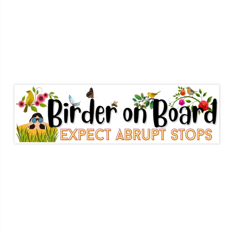 Birder Bumper Sticker for Birding - Etsy