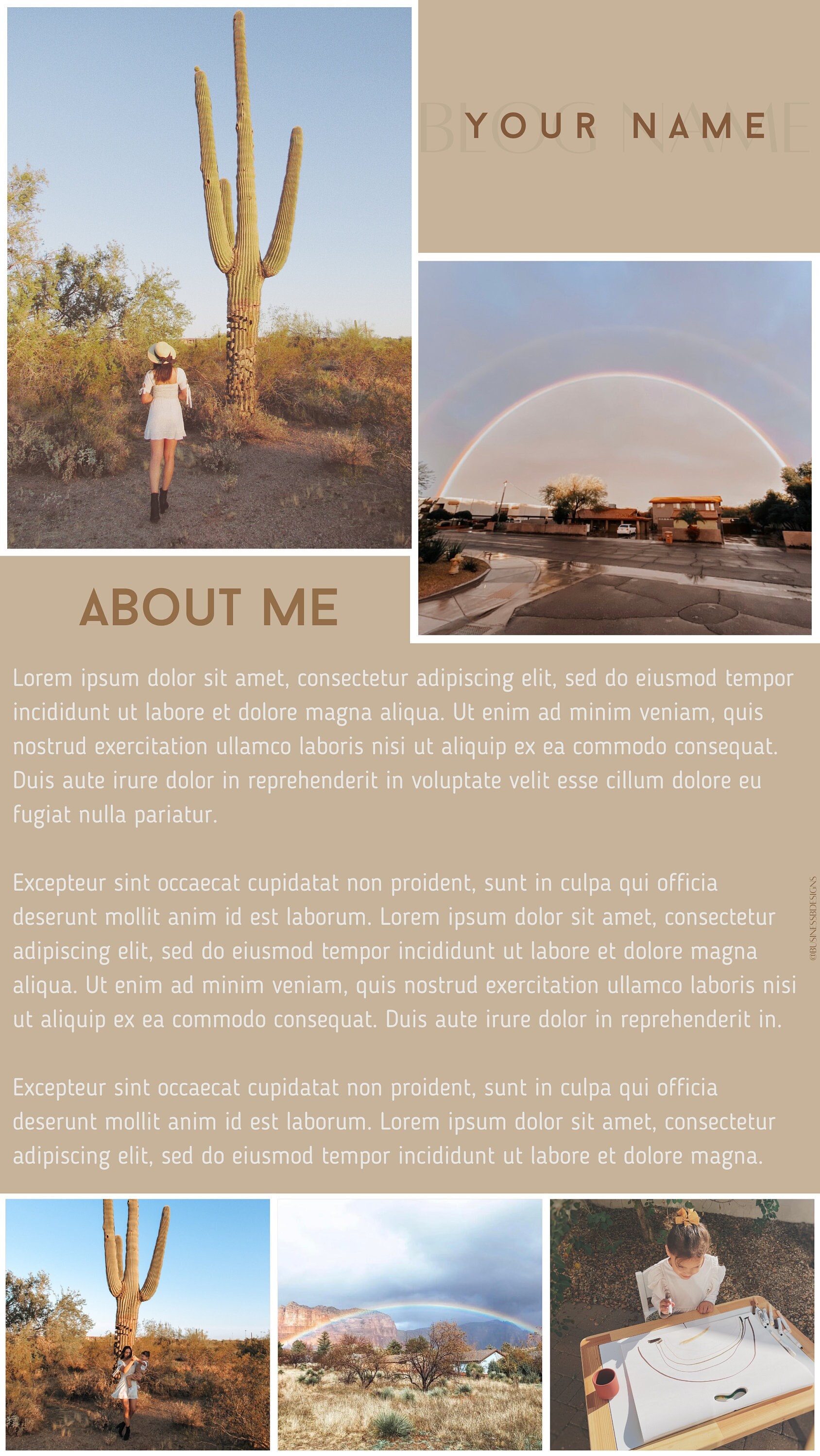 Minimalist Blog Template About Me Page - Etsy