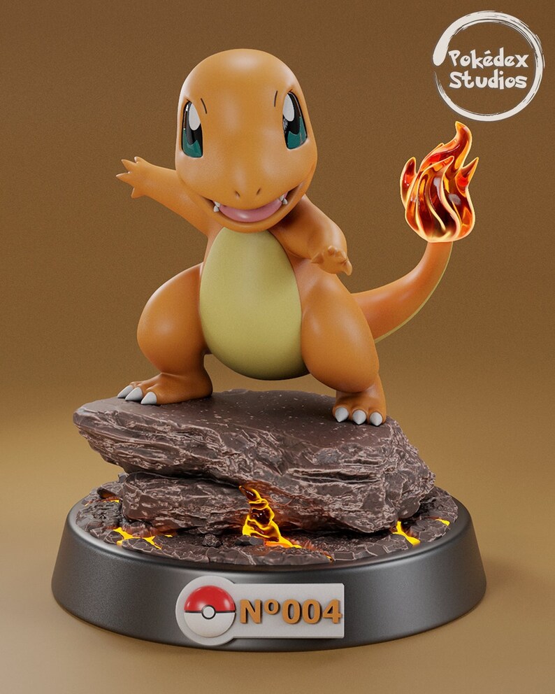 Charmander STL Pokedex Studios Pokemon STL digital File - Etsy Canada