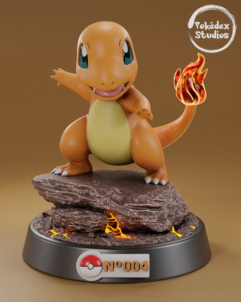 Charmander STL Pokedex Studios Pokemon STL digital File - Etsy
