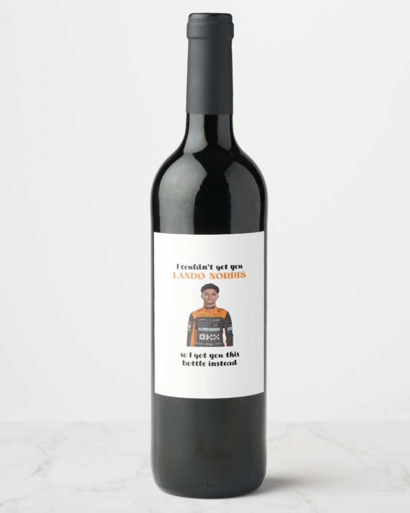 Lando Norris Birthday Wine Bottle Label Sticker Funny - Etsy