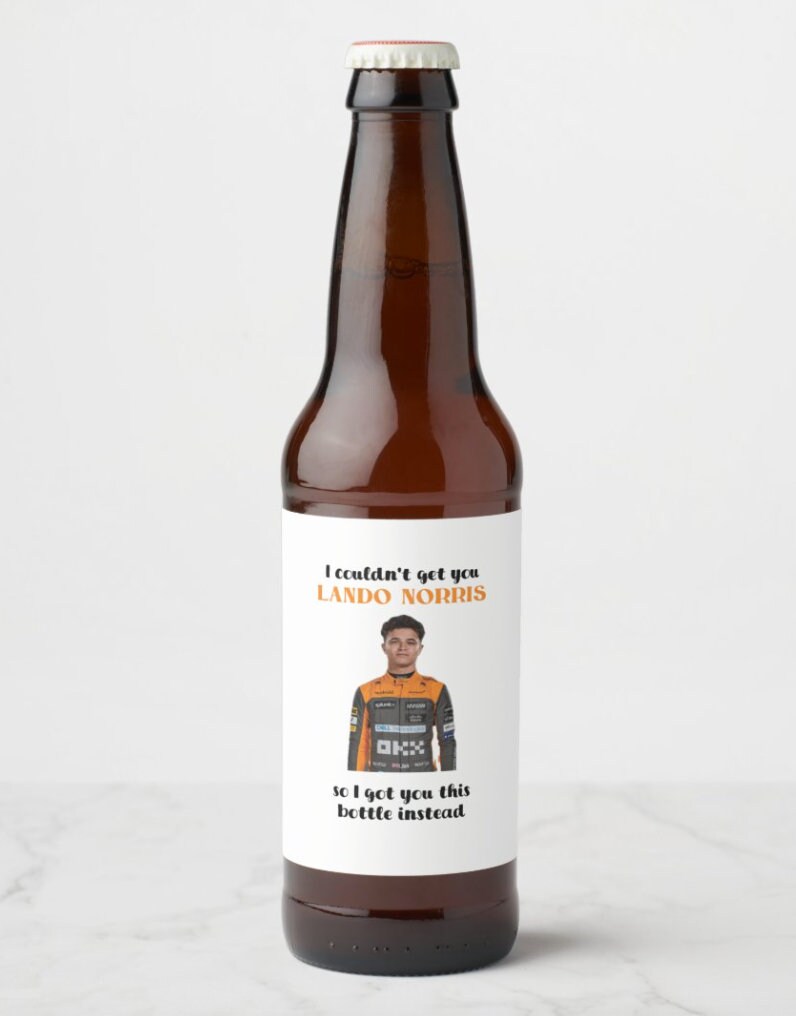 Lando Norris Birthday Wine Bottle Label Sticker Funny - Etsy