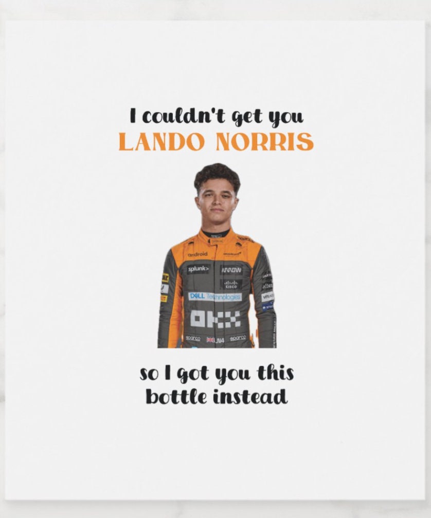 Lando Norris Birthday Wine Bottle Label Sticker Funny - Etsy