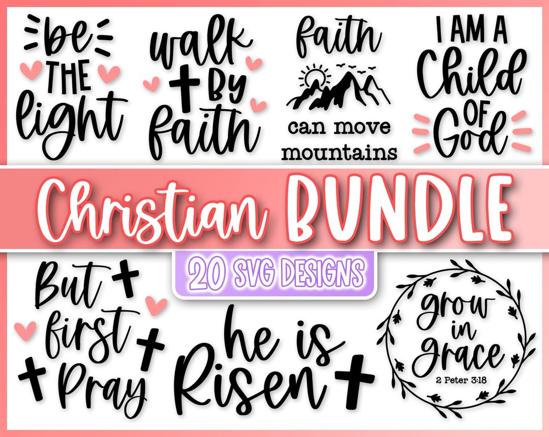 Christian Svg Bundle Bible Verse Svg Religious Svg - Etsy