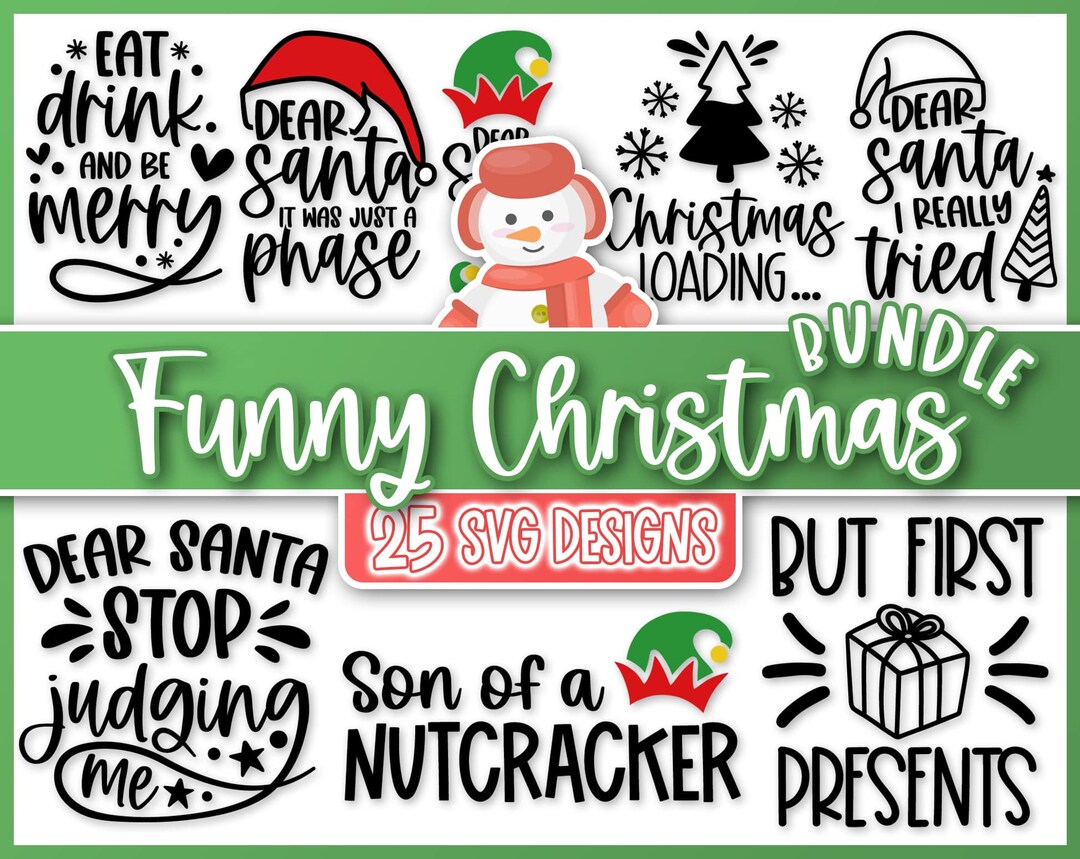 Funny Christmas Svg Bundle Christmas Ornaments Svg Christmas Sayings ...