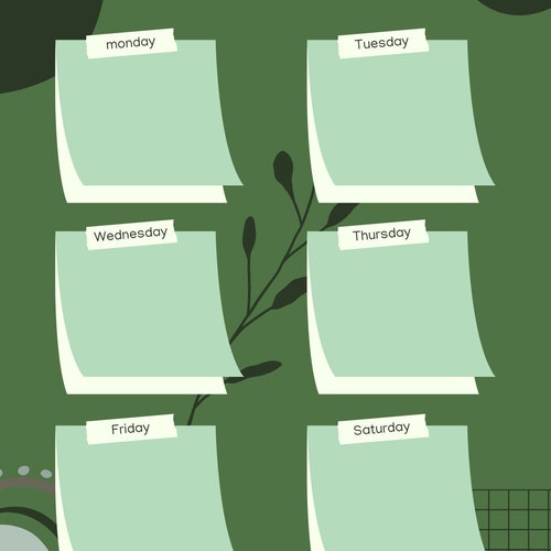 Weekly Schedule Printable PDF Digital Download - Etsy