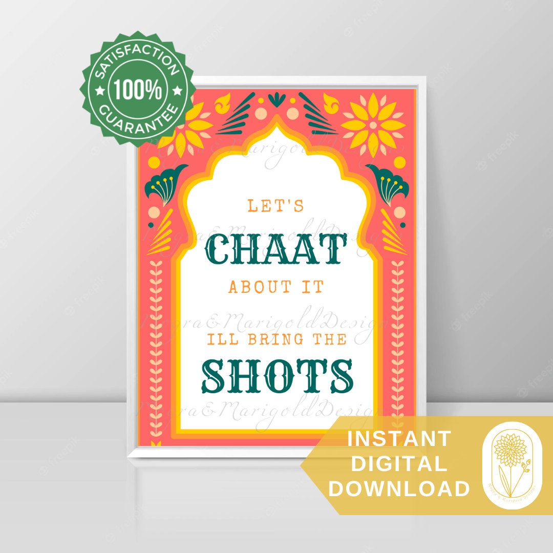 Indian Wedding Food Sign- Wedding Food Signage- Indian Street Food Sign ...