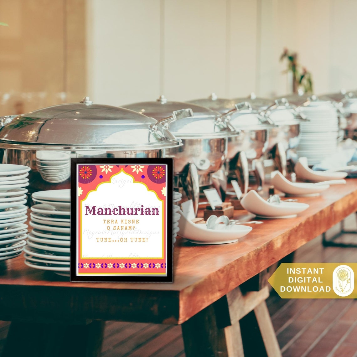 Indian Wedding Food Sign Wedding Food Signage Indian Street Food Sign ...