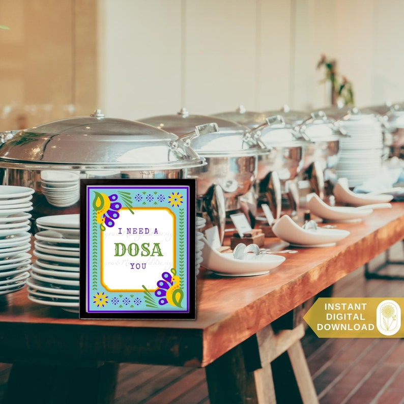 Indian Wedding Food Sign BUNDLE - Wedding Food Signage- Indian Street ...