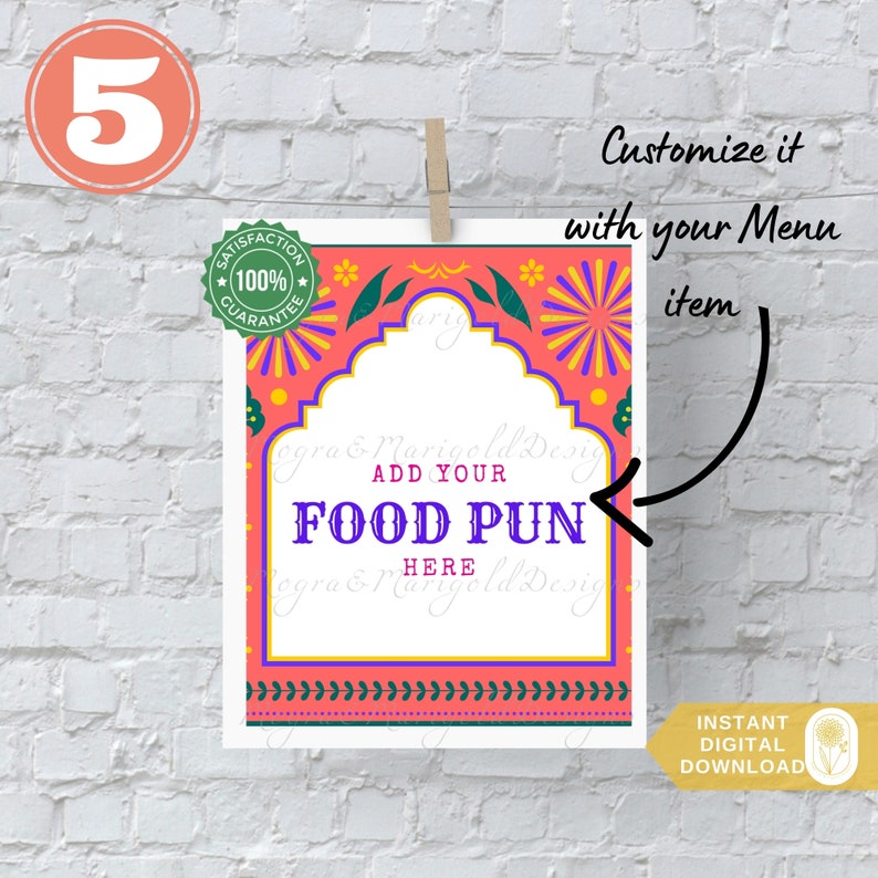 Indian Wedding Food Sign- Wedding Food Signage- Indian Street Food Sign ...