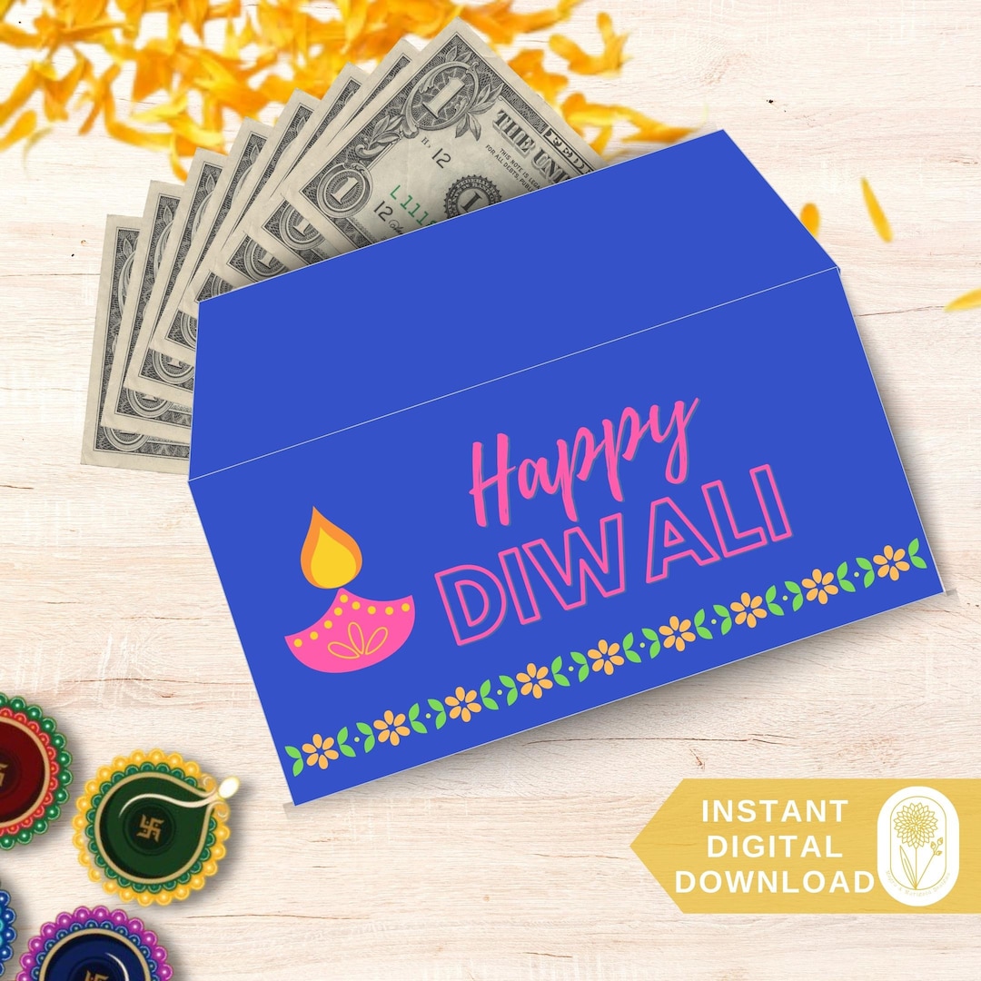 Diwali Money Envelope | Happy Diwali Cash Cover | Printable Template ...