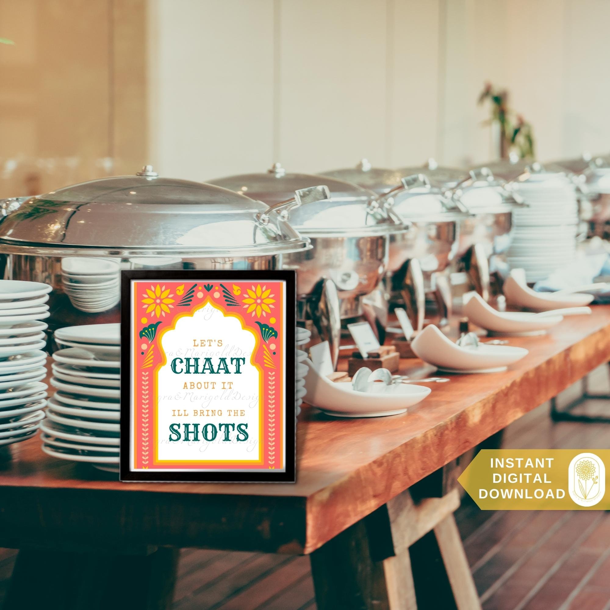 Indian Wedding Food Sign- Wedding Food Signage- Indian Street Food Sign ...