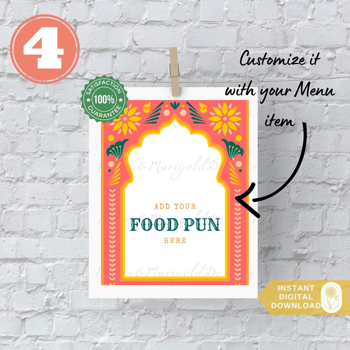 Indian Wedding Food Sign- Wedding Food Signage- Indian Street Food Sign ...