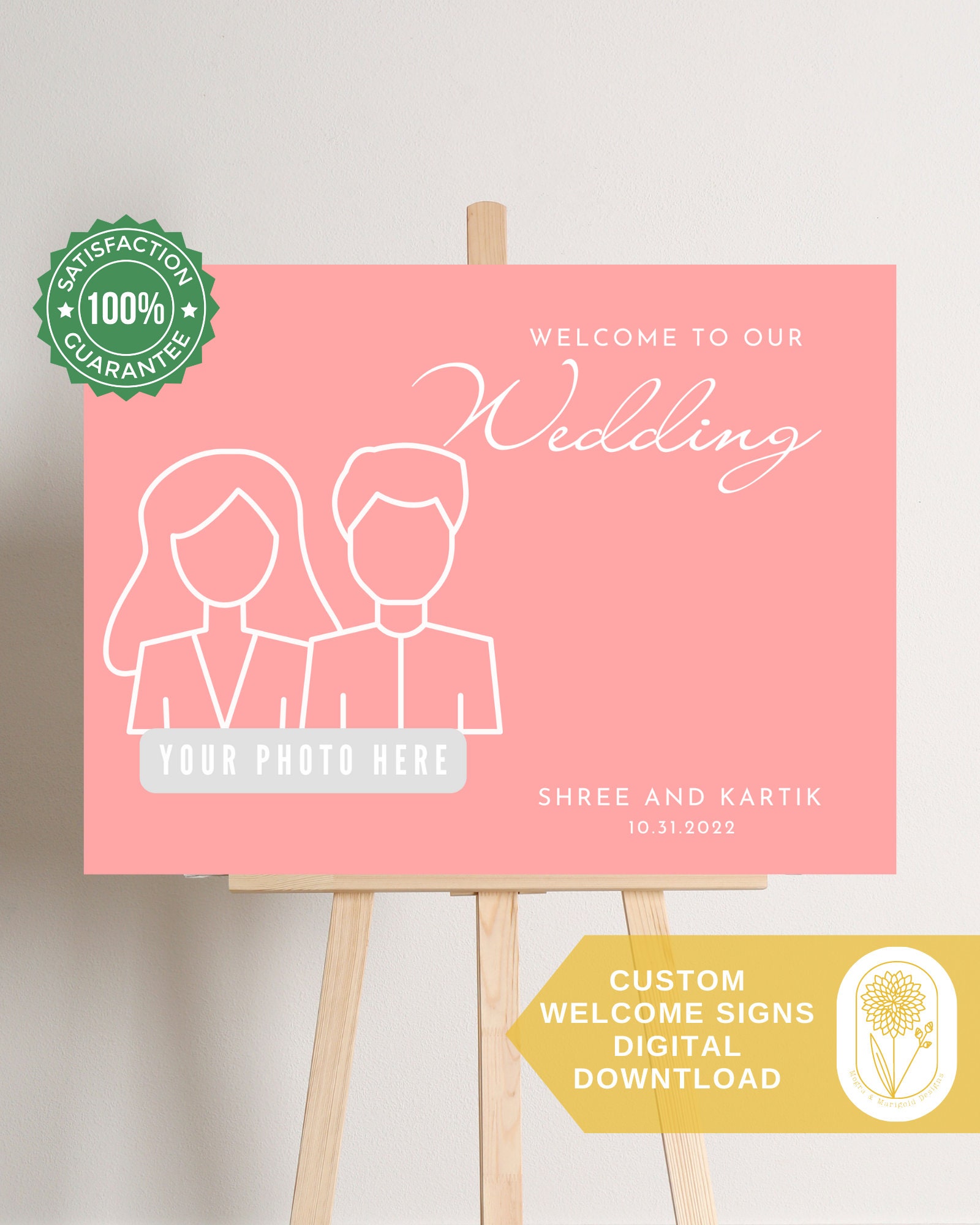 Custom Photo Wedding Welcome Signs, Indian Wedding Signs, Welcome to ...