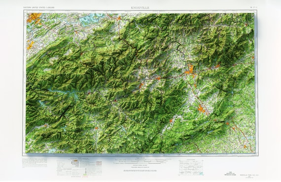 Topographical Map Of Tennessee