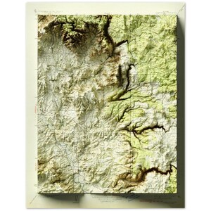 Sedona Arizona Map Vintage Topographic Shaded Relief Print, Wall Art ...