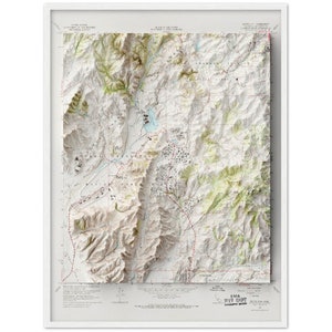 Camp Pendleton Map - Shaded Relief, Vintage Style Wall Art, Ideal Decor ...