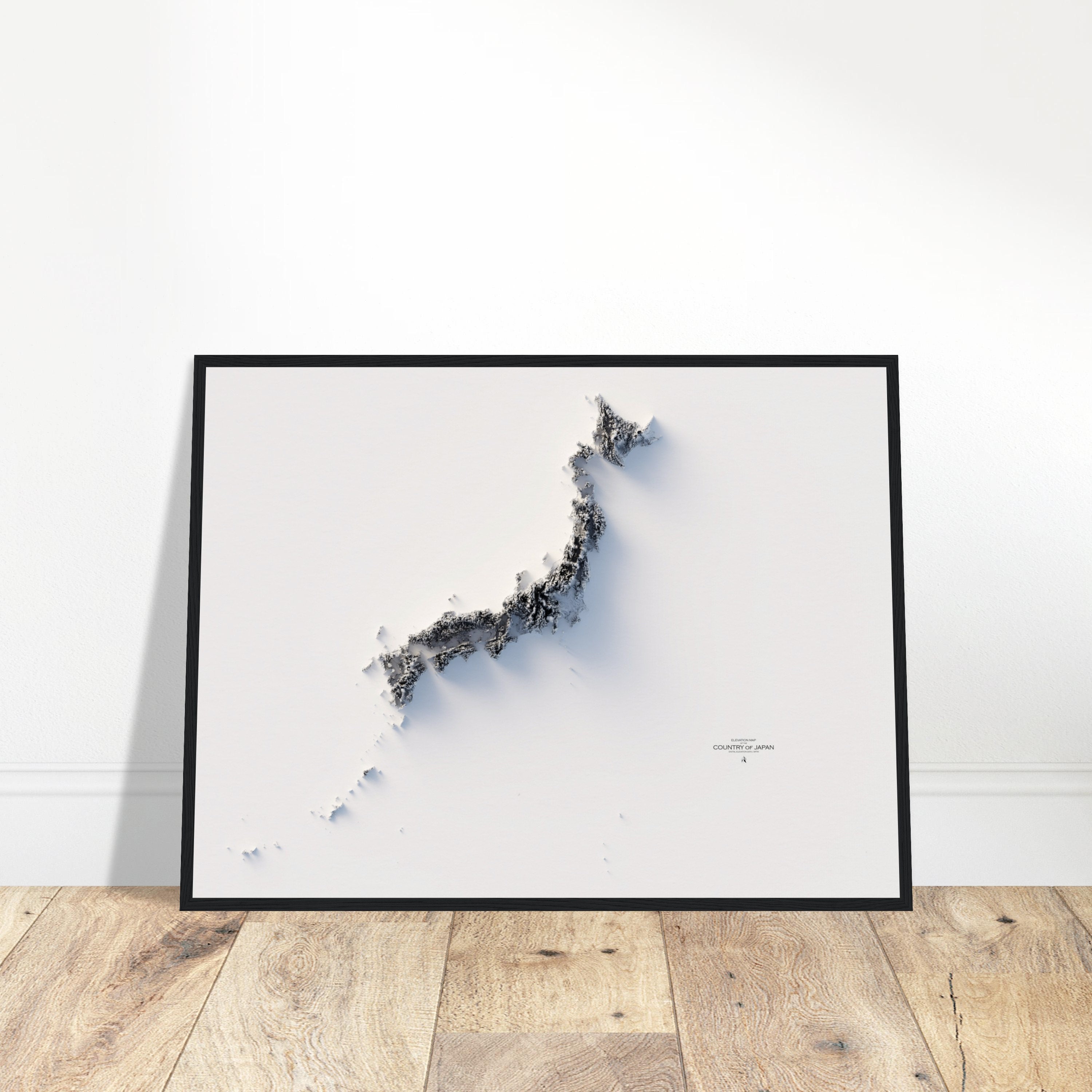 Japan Elevation Map Minimalist Topographical Relief Artwork - Etsy