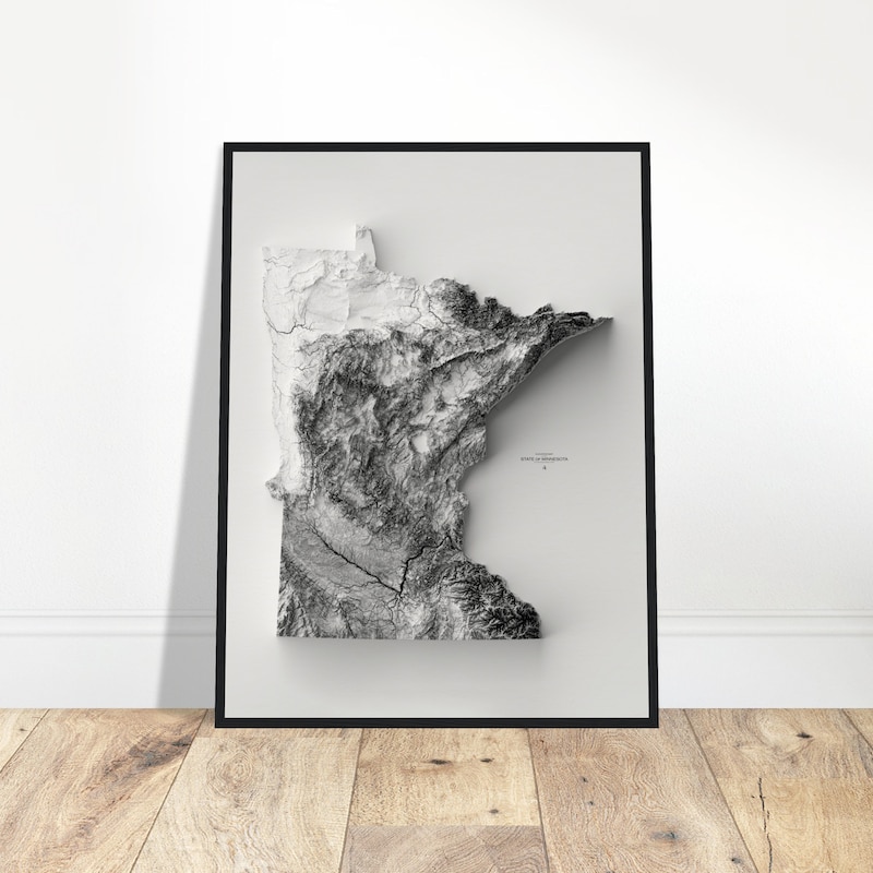 Topographic Map Minnesota - Etsy