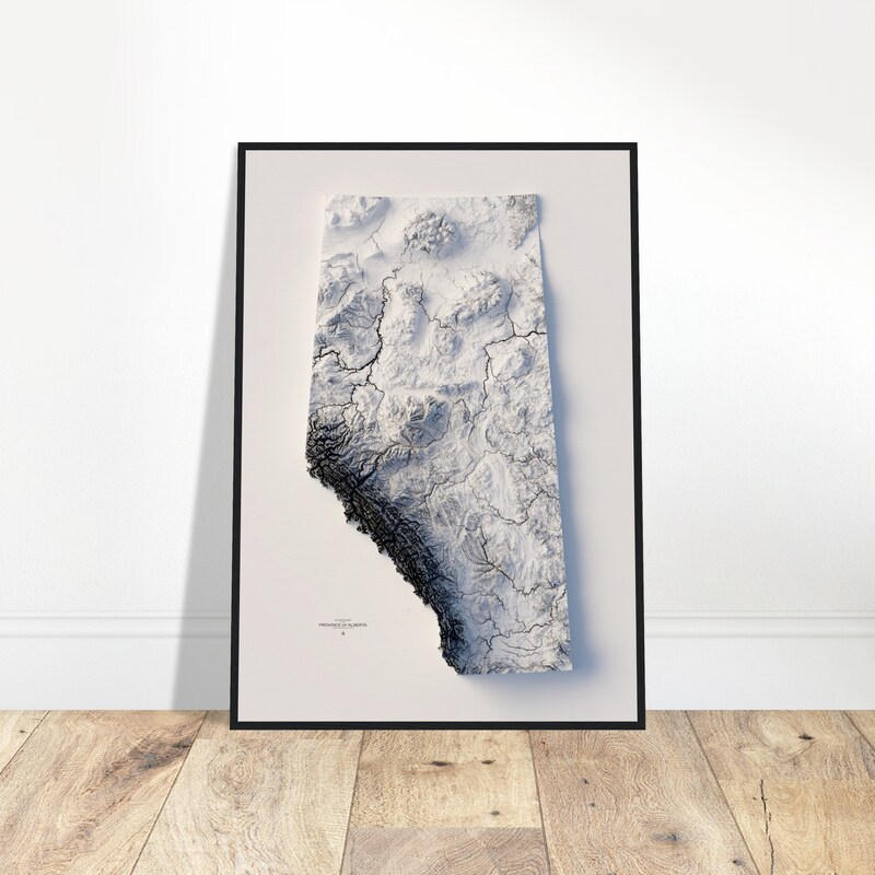 3d Map of Alberta - Etsy