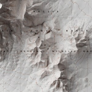 Area 51 Map, Wall Art Print, Topographic Map, Cartography Wall Art ...