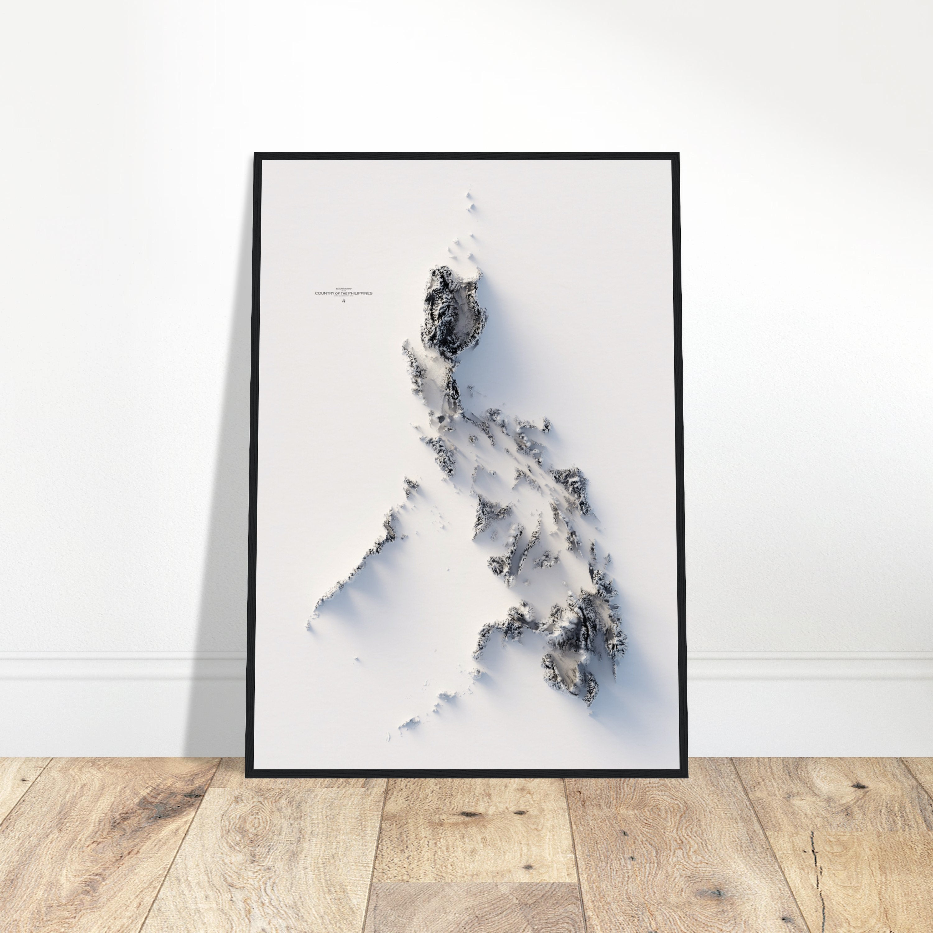 Philippines Elevation Map Minimalist Topographical Relief - Etsy