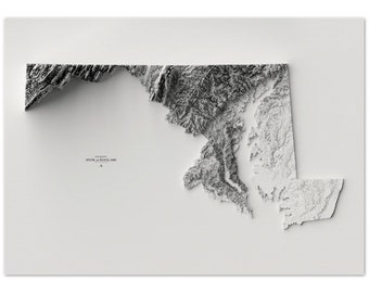 Province of Nova Scotia Elevation Map - Etsy