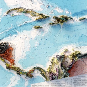 North America Tectonic Map - Topographical Relief Print, Wall Art ...