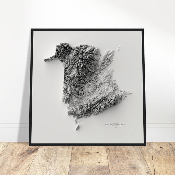 New Brunswick Map - Etsy