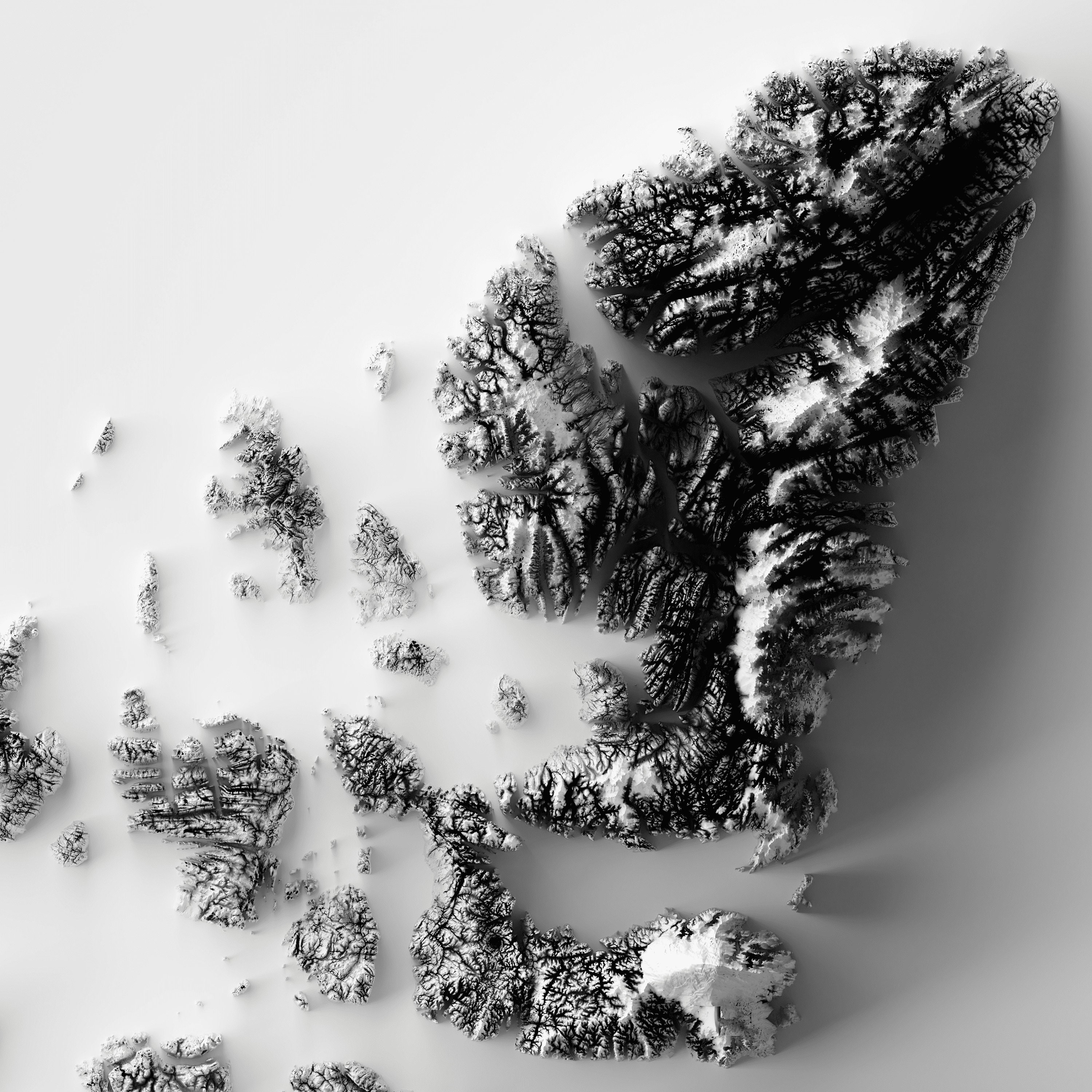 Territory of Nunavut Elevation Map Wall Art Print - Etsy