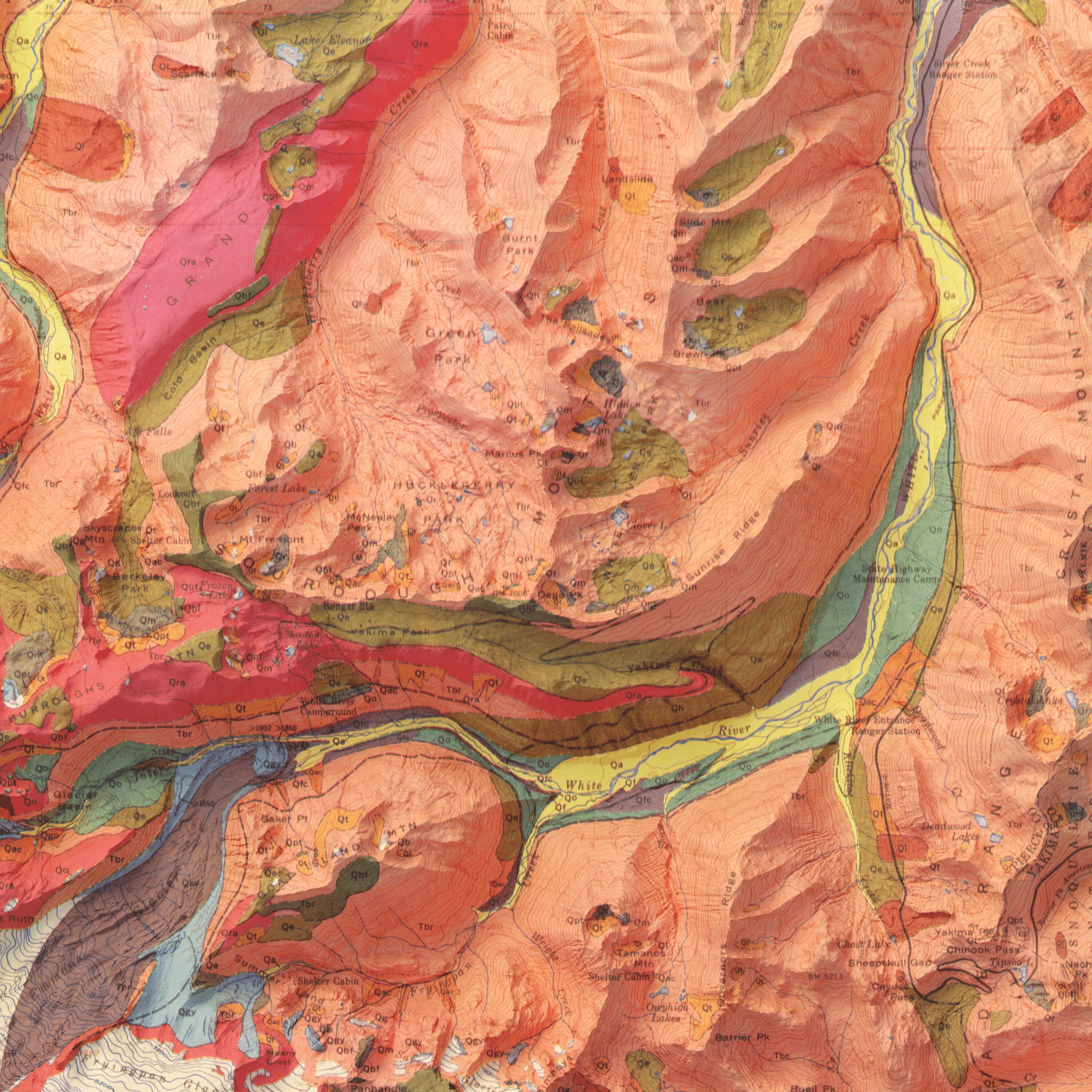 Mount Rainier Geologic Map – Vintage Topographic Relief Print for Home ...