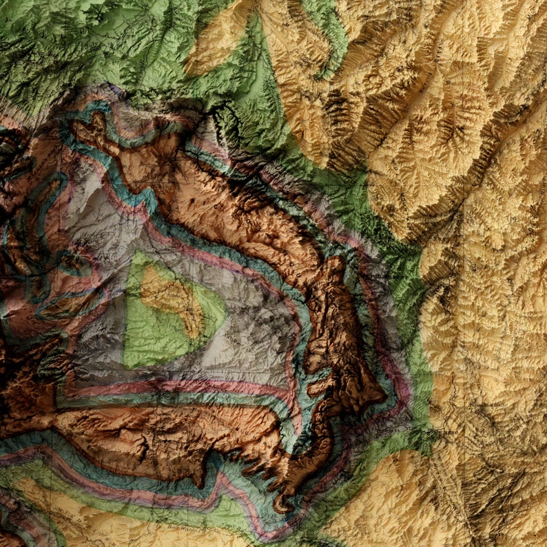 Yellowstone & Missouri Rivers Geology Map 1860 Wall Art - Etsy
